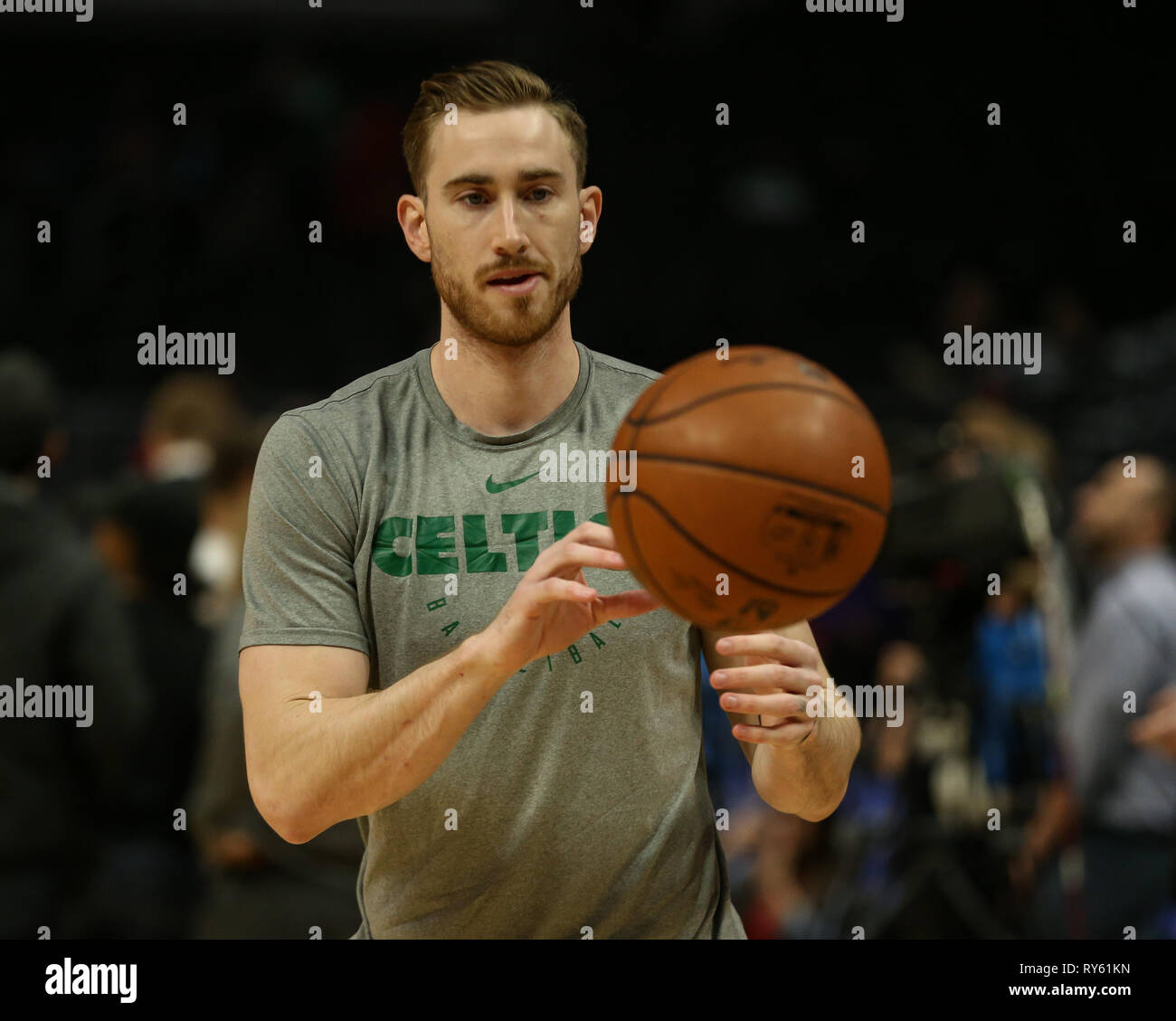Los Angeles, CA, USA. 11th Mar, 2019. Boston Celtics forward Gordon ...