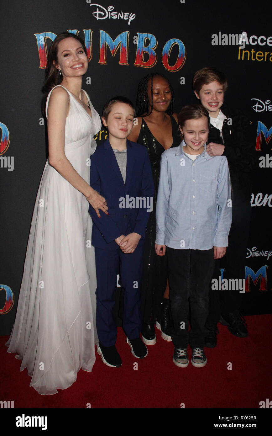 Hollywood California Usa 11th March 2019 Angelina Jolie Knox