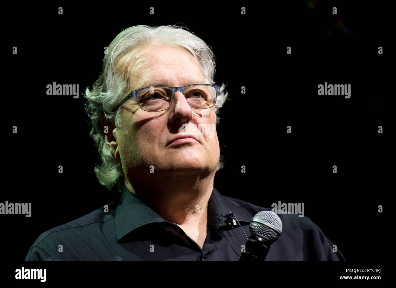 Prague, Czech Republic. 11th Mar, 2019. US composer Don Davis conducts ...