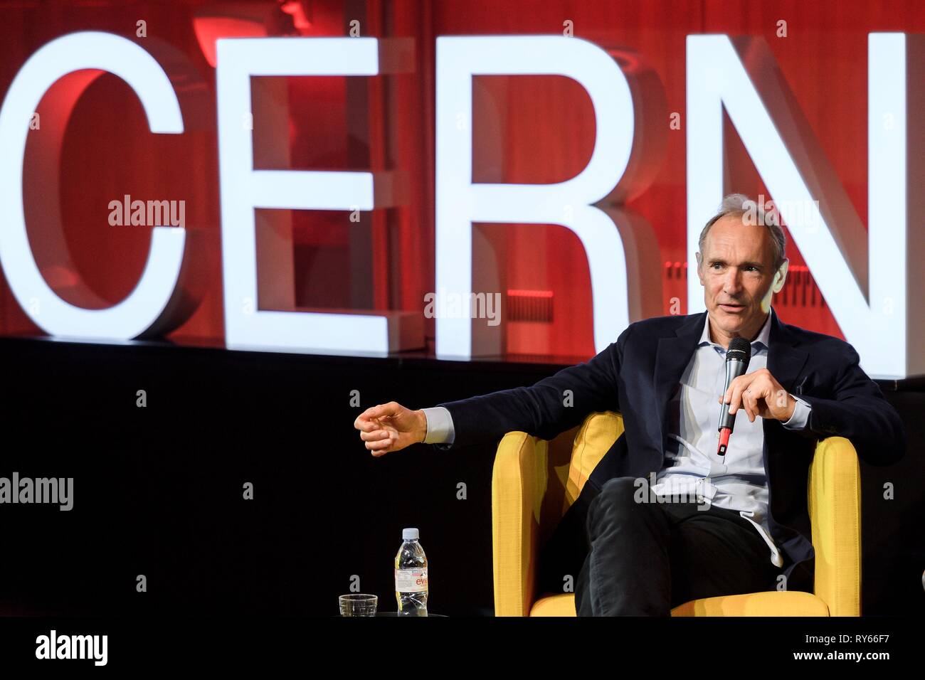 Geneva, Switzerland. 12th Mar, 2019. World Wide Web inventor Tim ...
