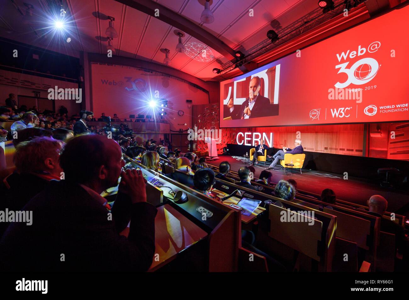 Geneva, Switzerland. 12th Mar, 2019. World Wide Web inventor Tim ...