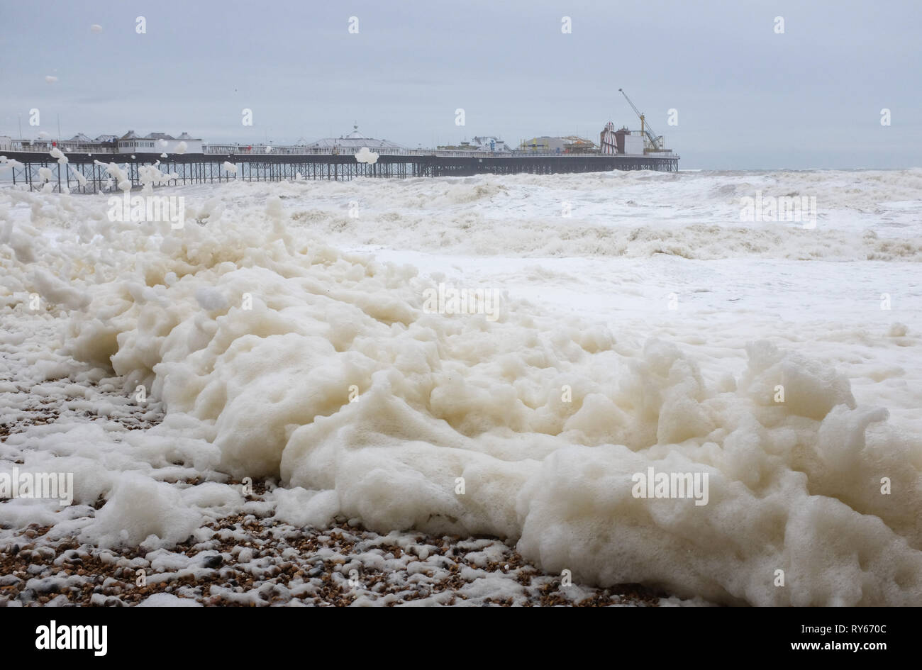 Wind blown sea foam hi-res stock photography and images - Alamy
