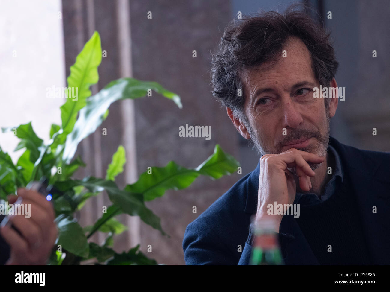 12 March 2019, Berlin: Ralph Rugoff, curator of the art exhibition ...