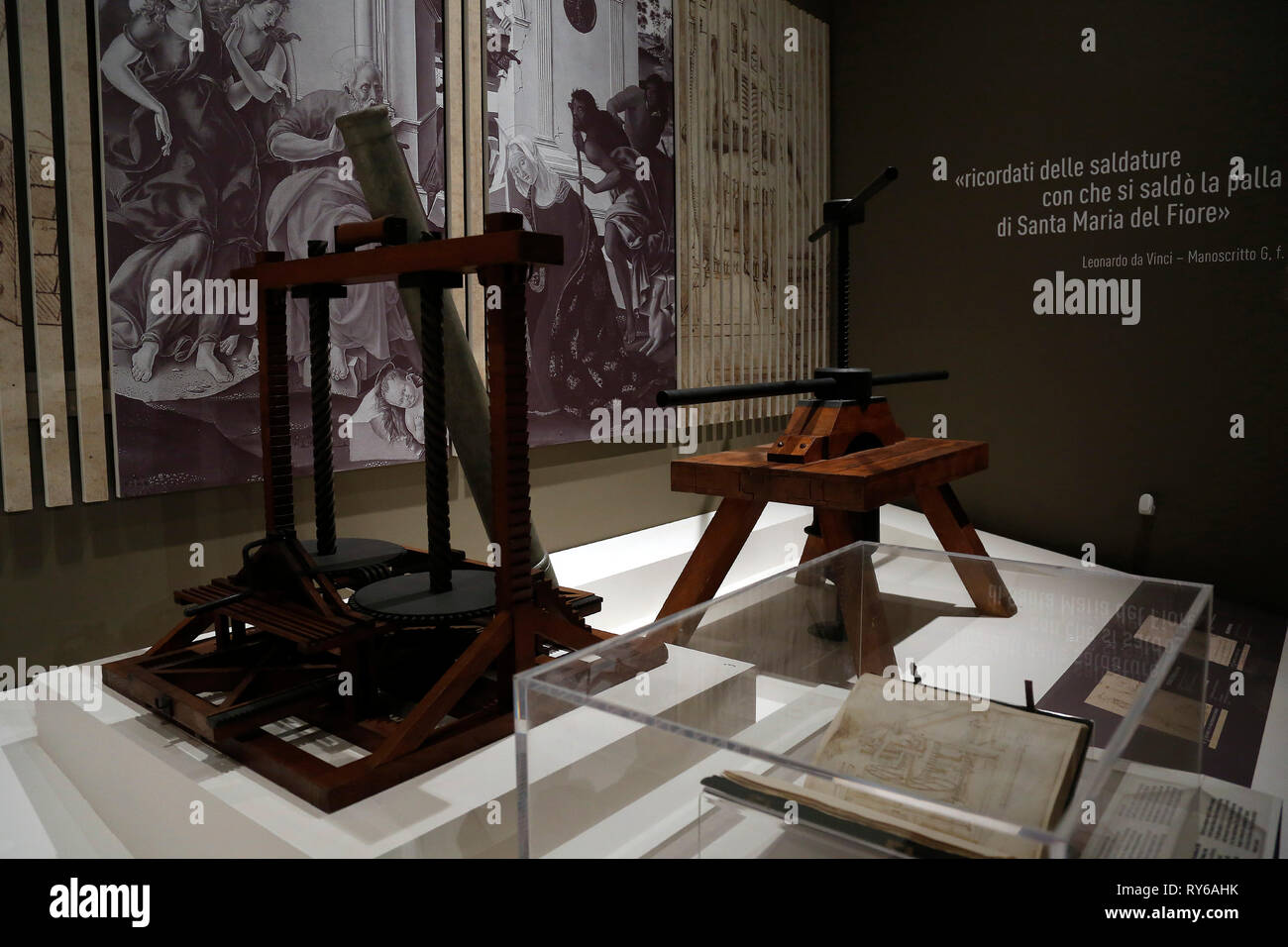 Rome, Italy. 12th Mar, 2019. Exhibition 'Leonardo Da Vinci, science ...