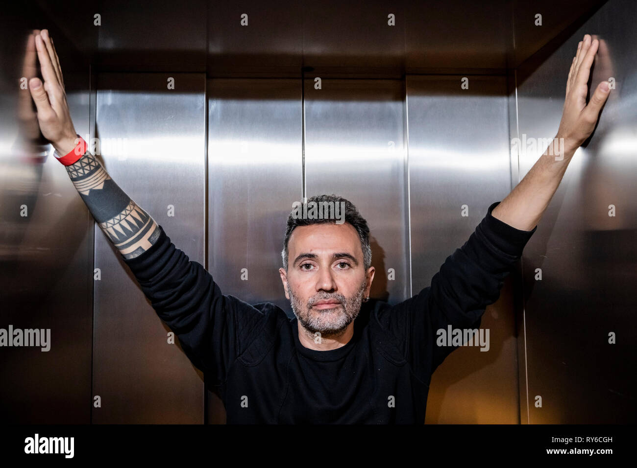 Berlin, Germany. 12th Mar, 2019. Talal Derki, film director, is about ...