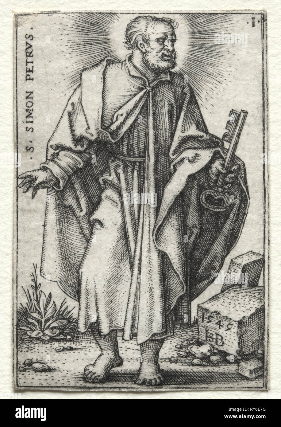 St. Simon Peter, 1545-1546. Hans Sebald Beham (German, 1500-1550 ...