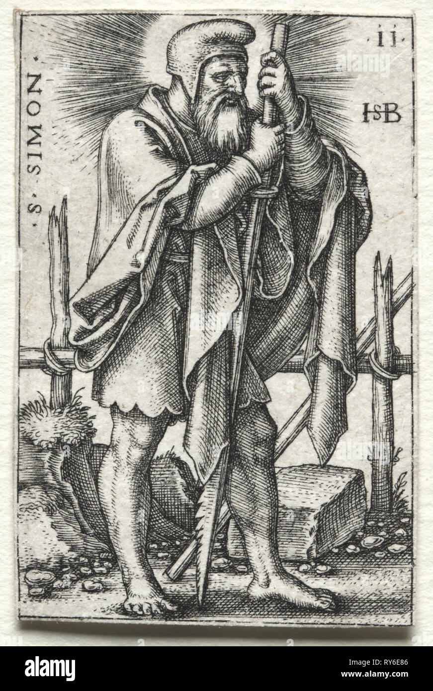 St. Simon, 1545-1546. Hans Sebald Beham (German, 1500-1550). Engraving ...