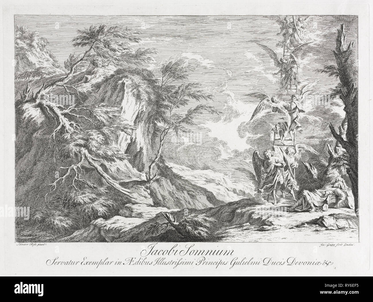 Jacob's Dream, c. 1720. Joseph Goupy (British, 1686-bef.1770). Etching ...