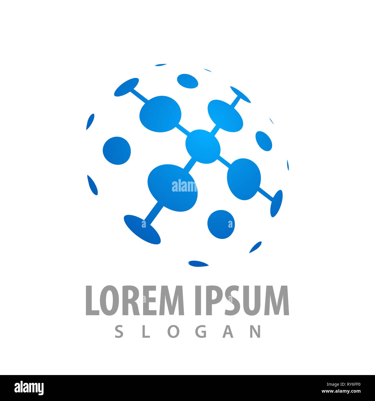 Network molecule logo concept design. Symbol graphic template element ...