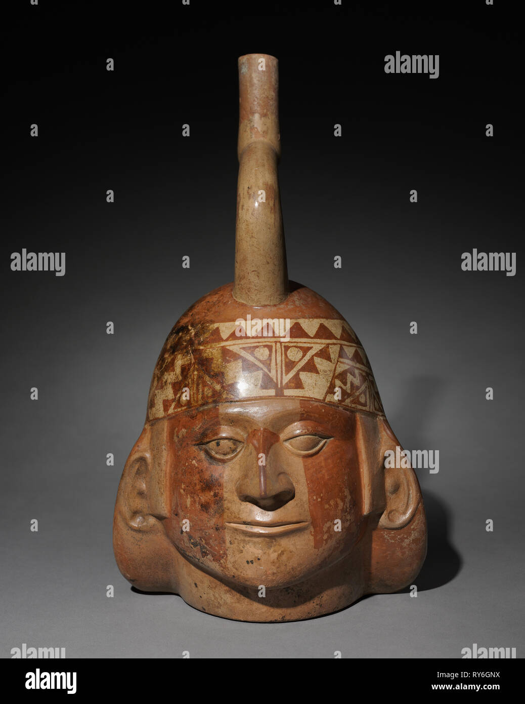 Moche Portrait Head Vessel Moche Portrait Vessel Hi Res Stock