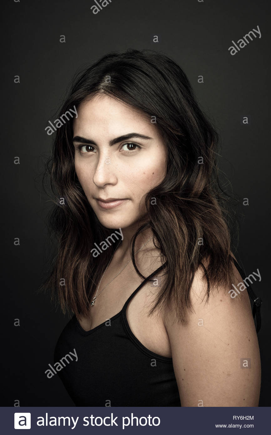 Portrait confident beautiful young brunette Latina woman Stock Photo ... Portrait confident beautiful young brunette Latina woman Stock Photo ...