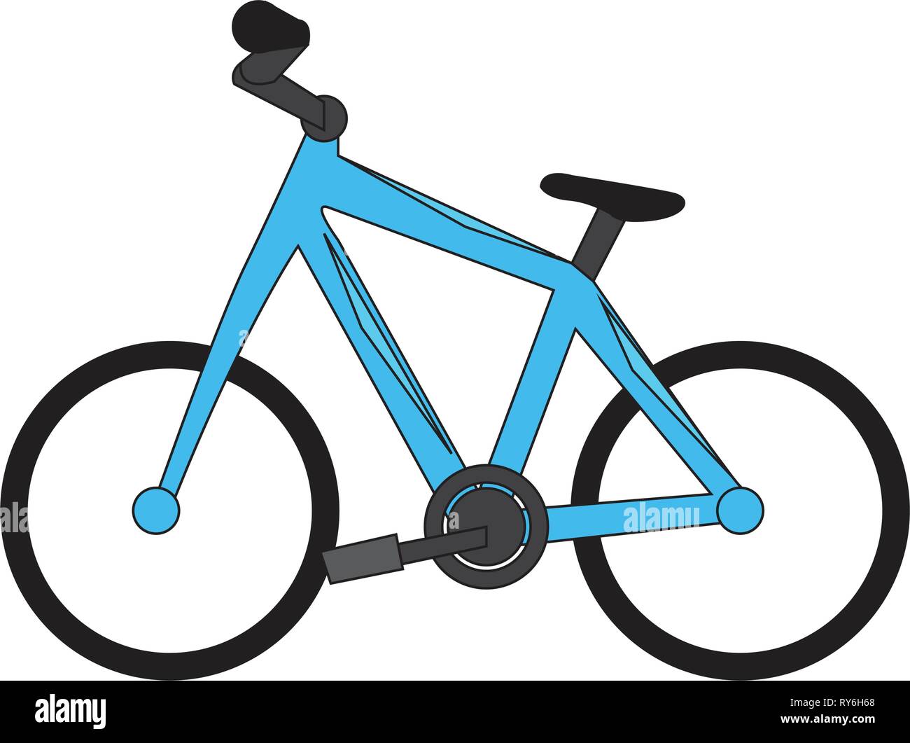 Isolated bike cartoon Cut Out Stock Images & Pictures - Alamy