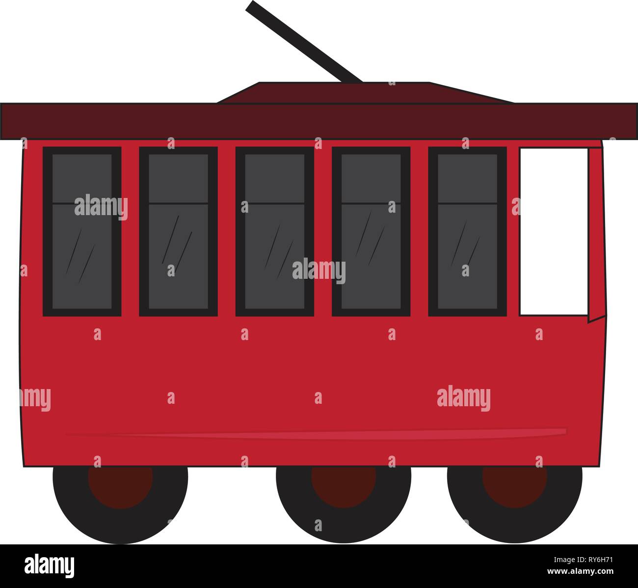 Isolated trolley car cartoon Stock Vector Image & Art - Alamy
