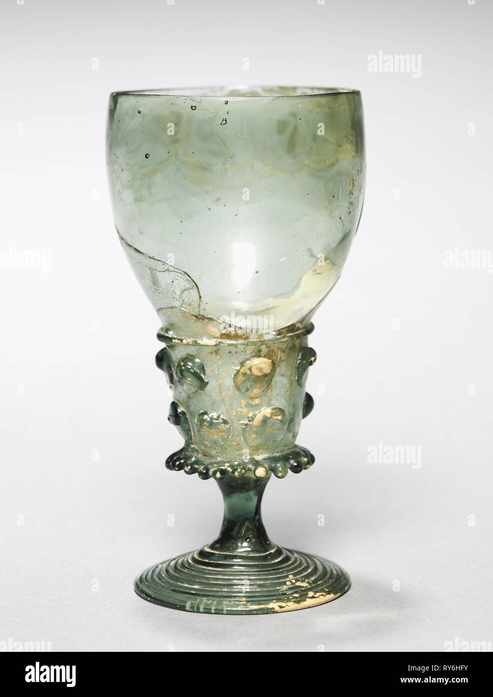 Goblet (Berkemeyer), c. 1525-1550. Germany, 16th century. Green glass ...