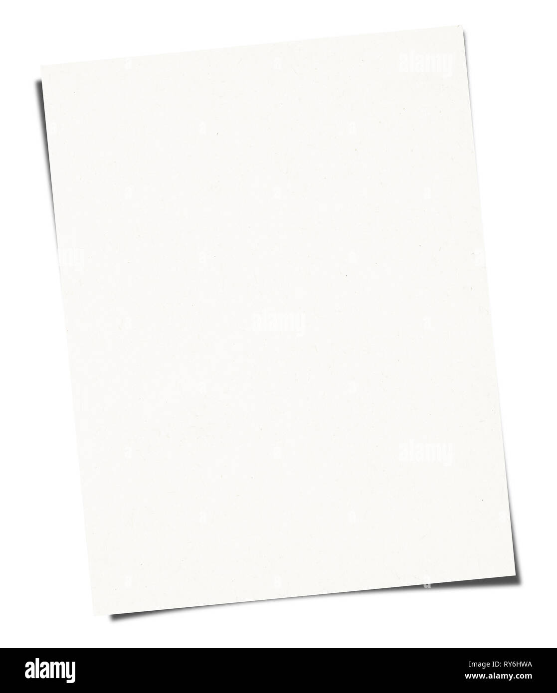 White Paper sheet isolated on white background Stock Photo - Alamy