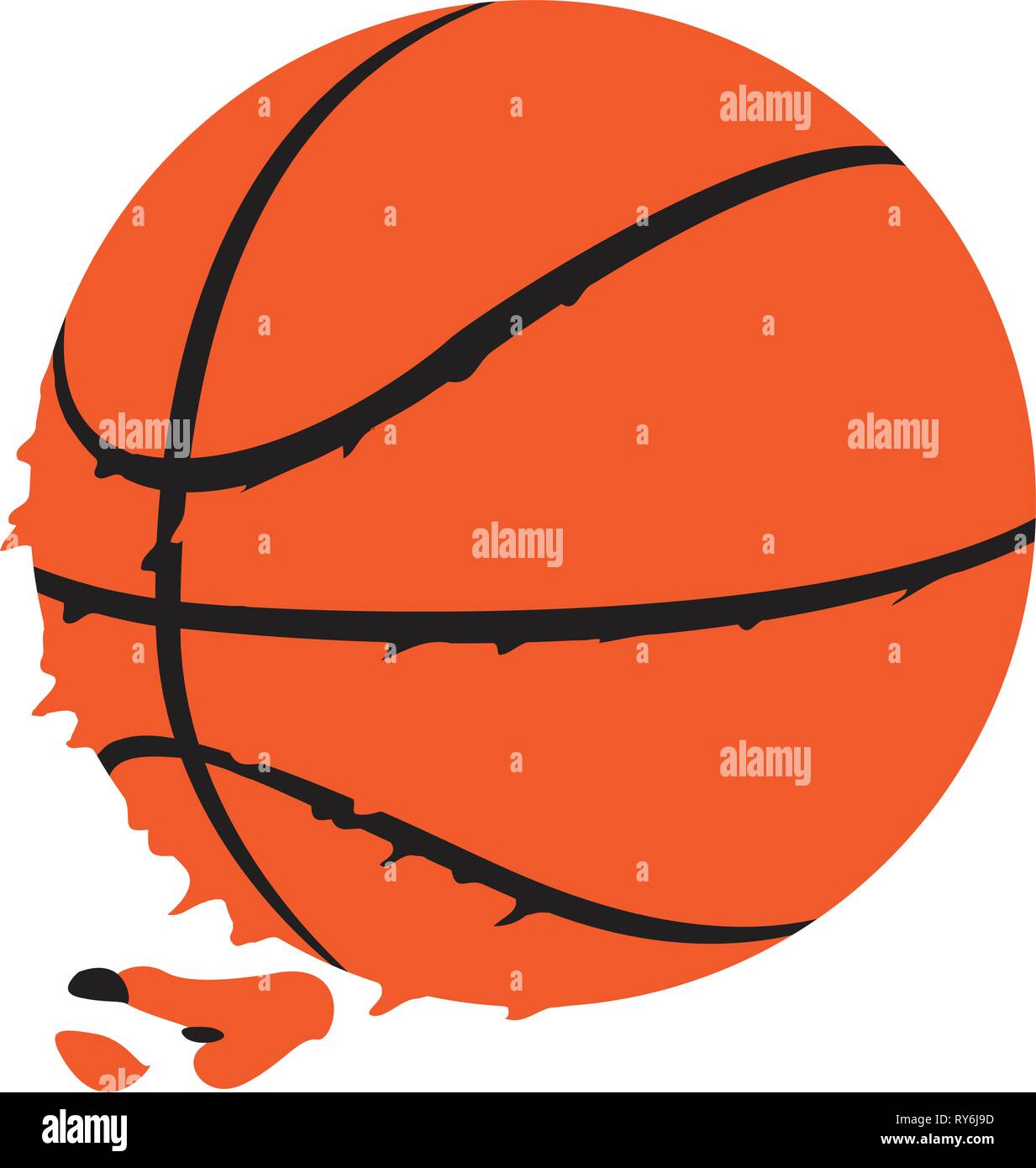 Melting basketball ball Stock Vector Image & Art - Alamy