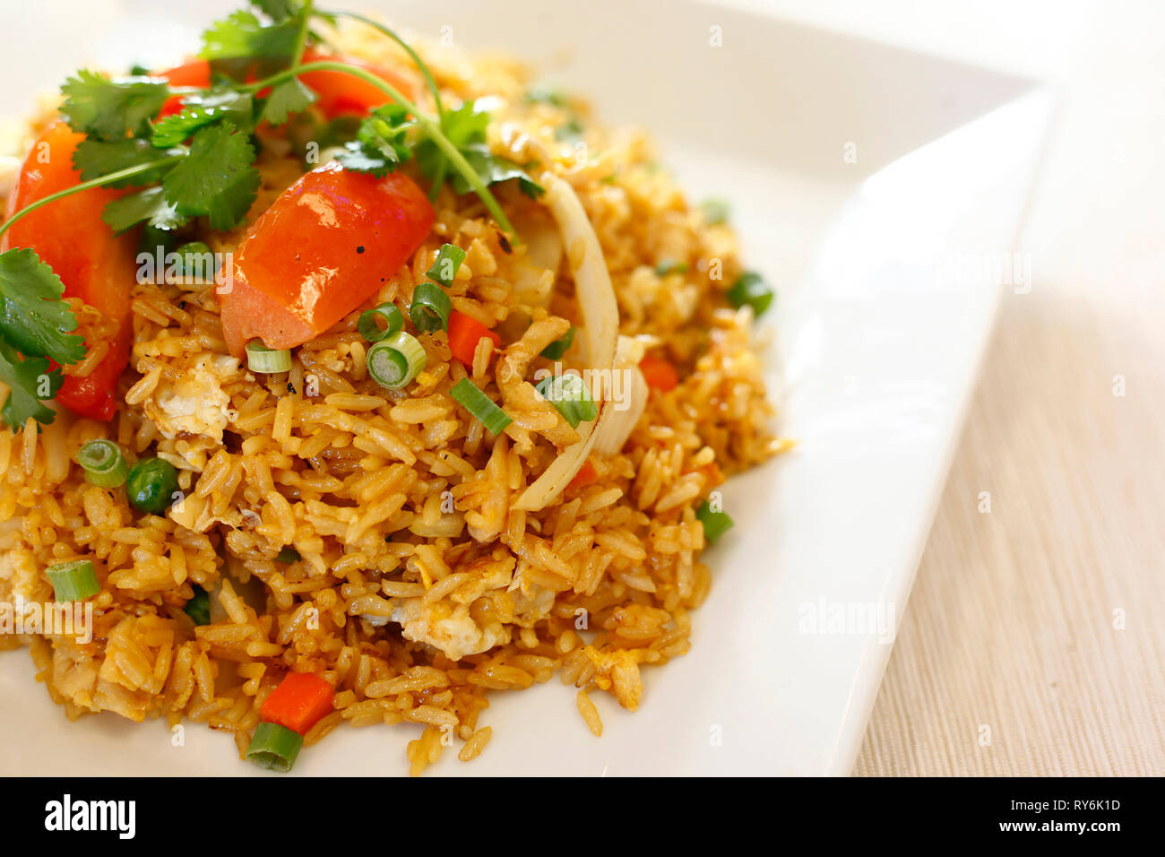 Rice vegetables in plate hi-res stock photography and images - Alamy
