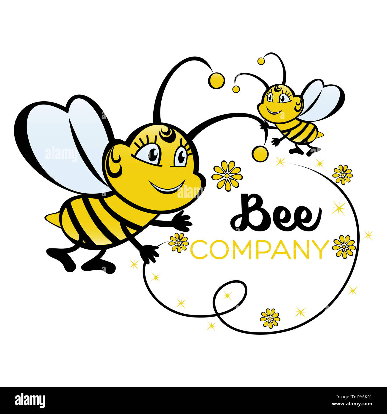 Bee logo hi-res stock photography and images - Alamy