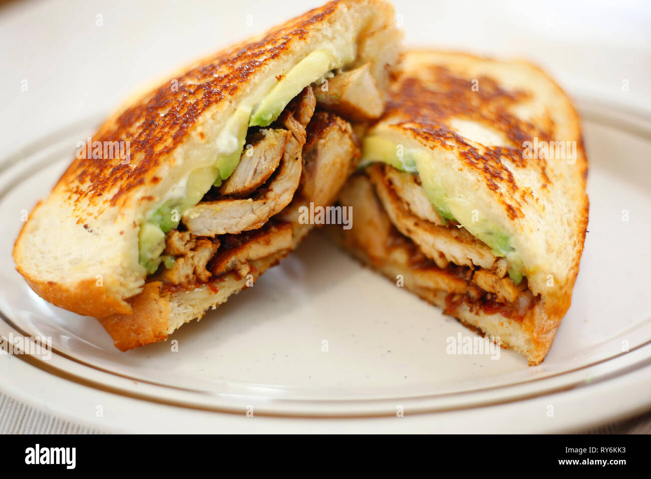 Sandwich in plate hi-res stock photography and images - Alamy