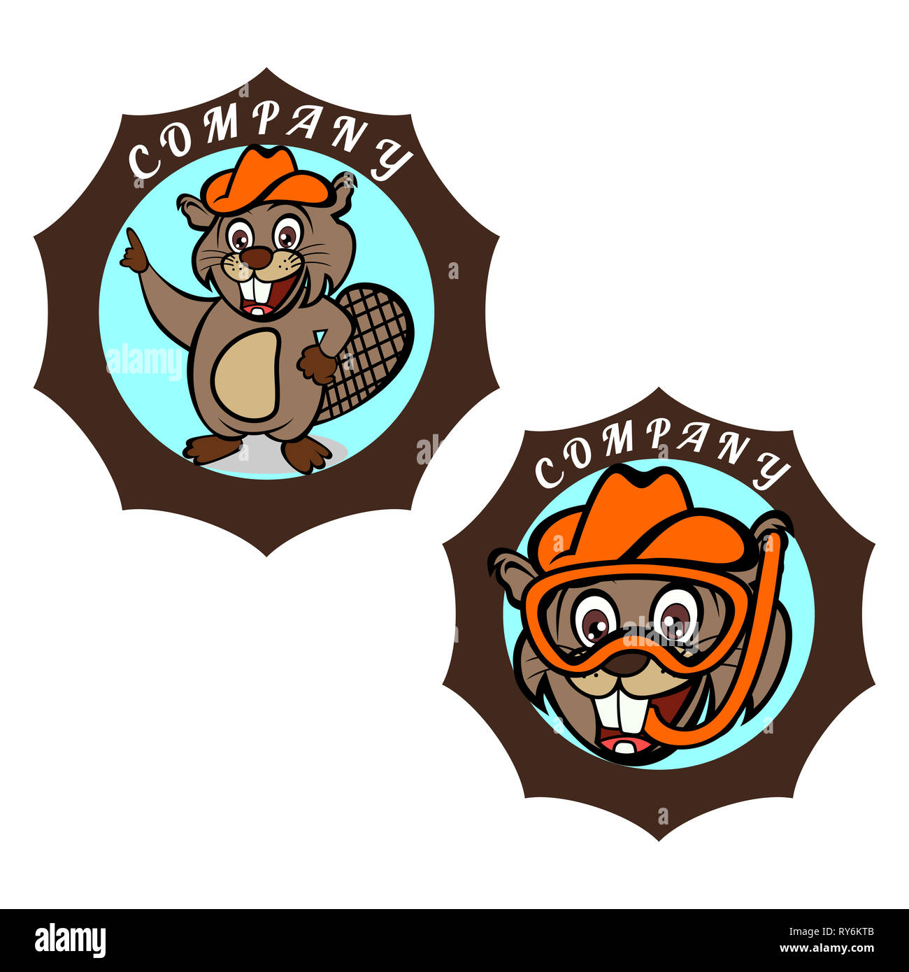 Beaver logo hi-res stock photography and images - Alamy