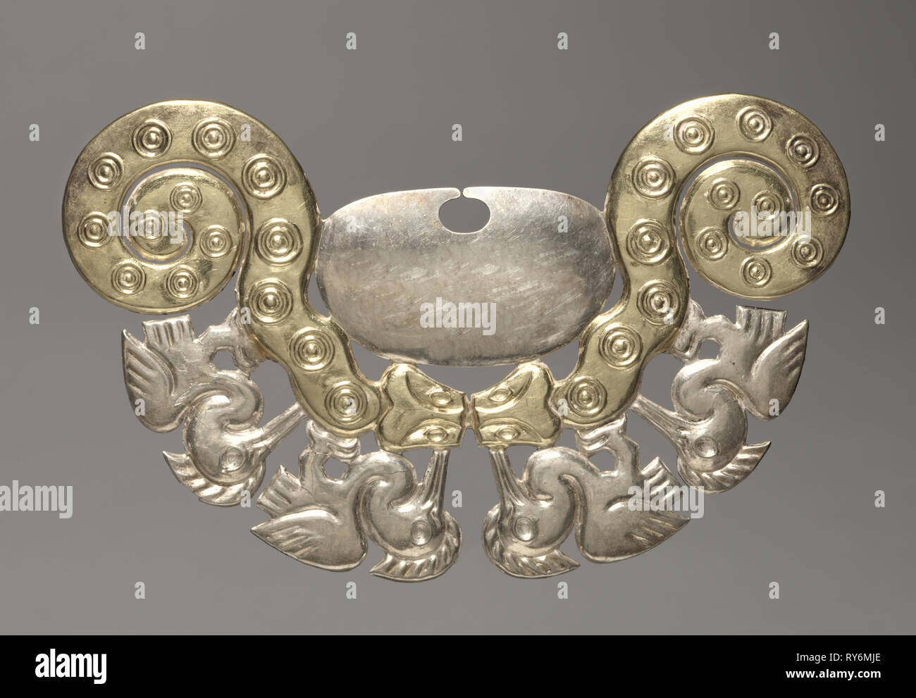 Nose Ornament with Serpents and Long-necked Birds, c. 100-300. Peru ...