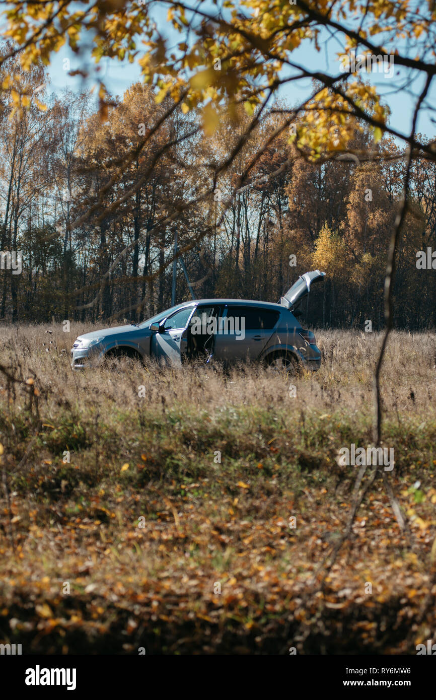 Car Parked On Grass High Resolution Stock Photography and Images - Alamy