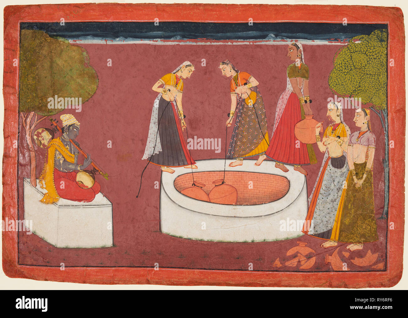 Five women drawing water hi-res stock photography and images - Alamy