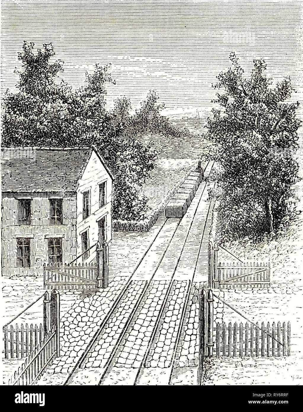 Victorian level crossing hi-res stock photography and images - Alamy