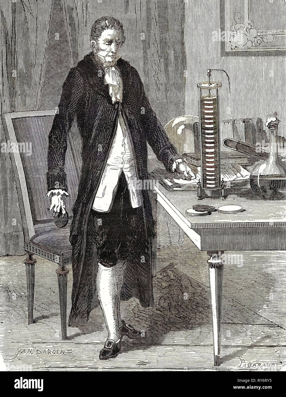 Volta Builds the Electric Motor or Electric Battery in December 1799 ...