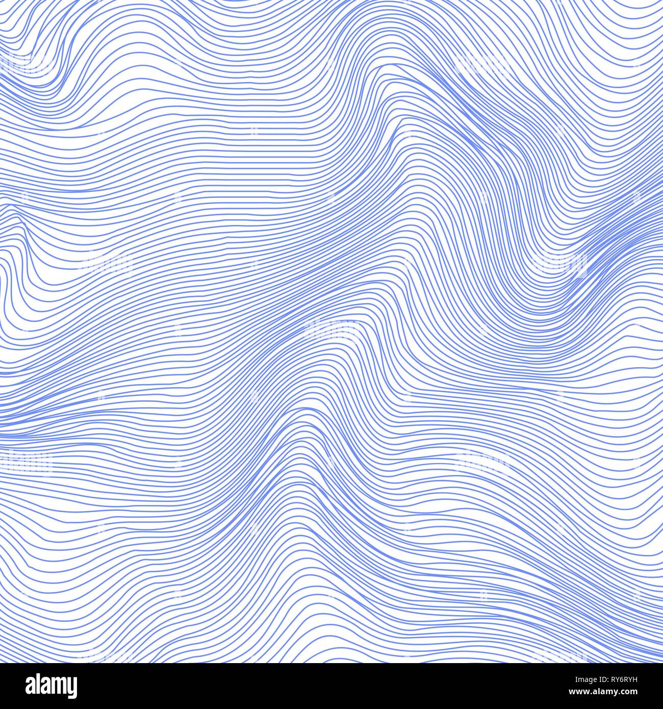 Blue Wave Stripe Background. Line Textured Pattern Stock Vector Image ...