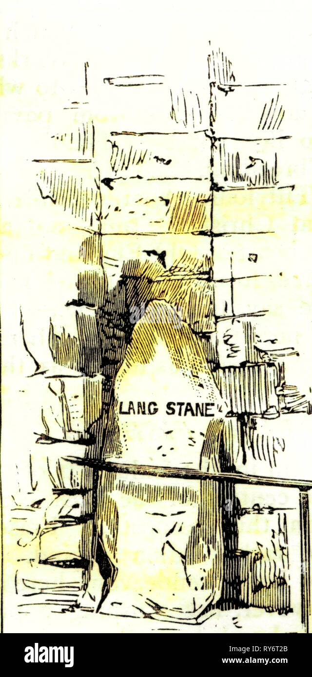 Aberdeen the Langstane in the Windmill Brae 1885 UK Stock Photo - Alamy