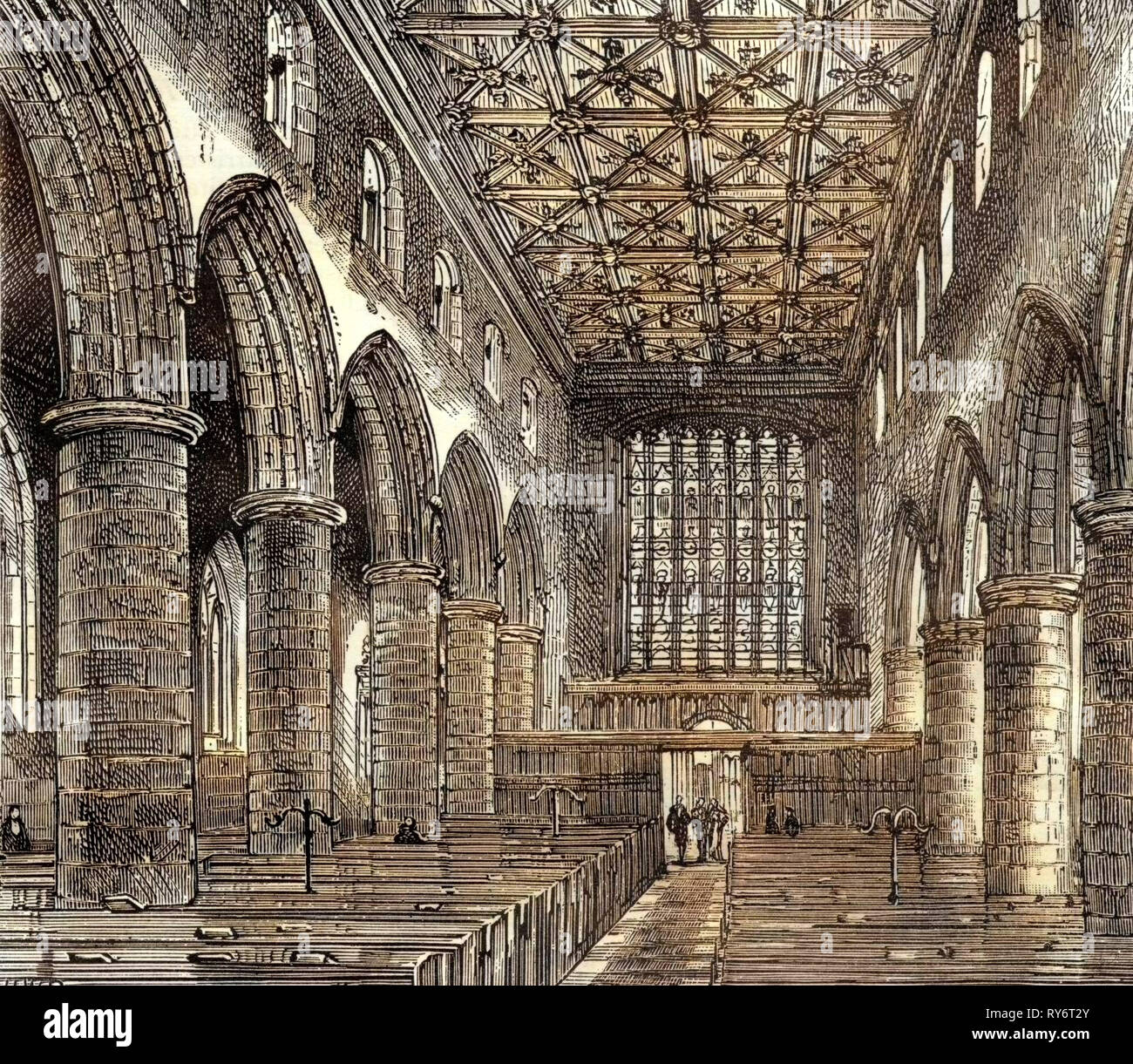 Aberdeen Old Machar Cathedral 1885 UK Stock Photo - Alamy