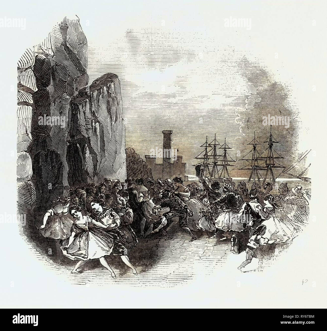 Scene from the New Ballet of 'Rosida,' at Her Majesty's Theatre Stock ...