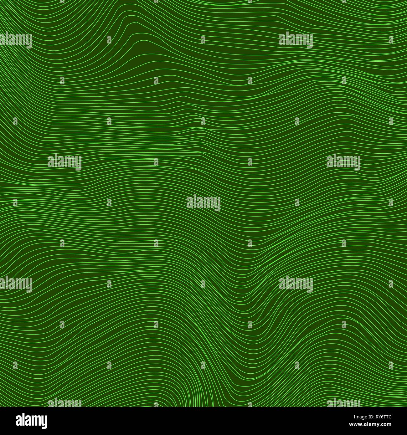 Green Wave Stripe Background. Line Textured Pattern Stock Vector Image ...
