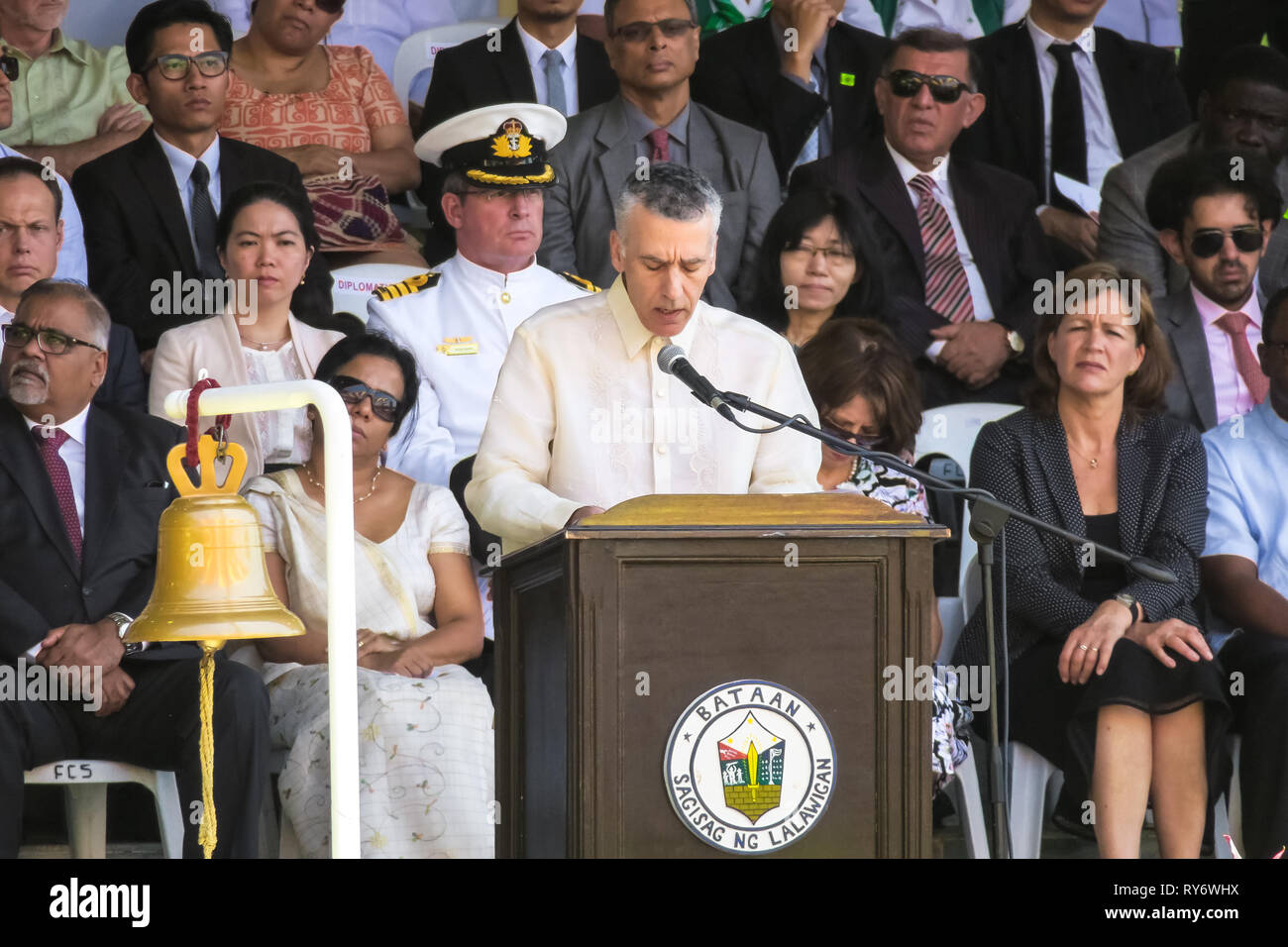 U.S. Ambassador to Philippines Philip Goldberg, speaking at 74th Bataan ...