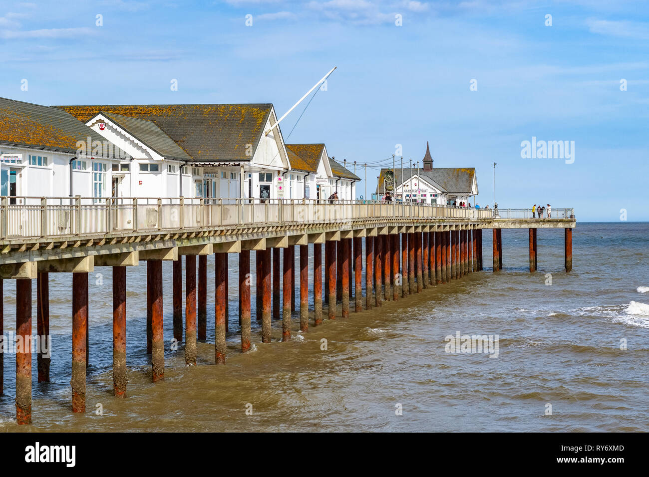 Southwold, UK - September 6, 18 - Southwold Pier, a pier in the coastal ...
