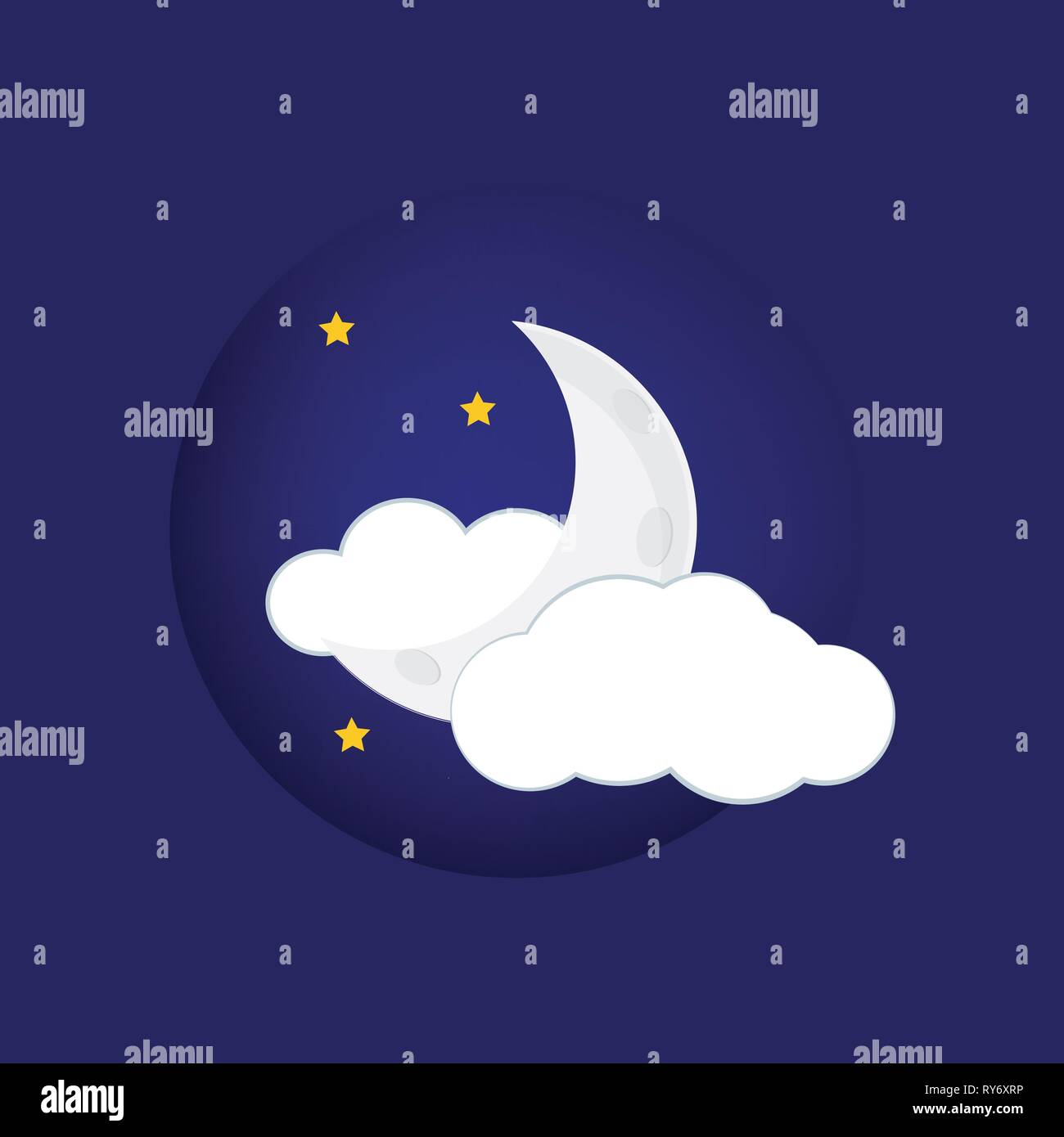Romantic Half Moon Night
