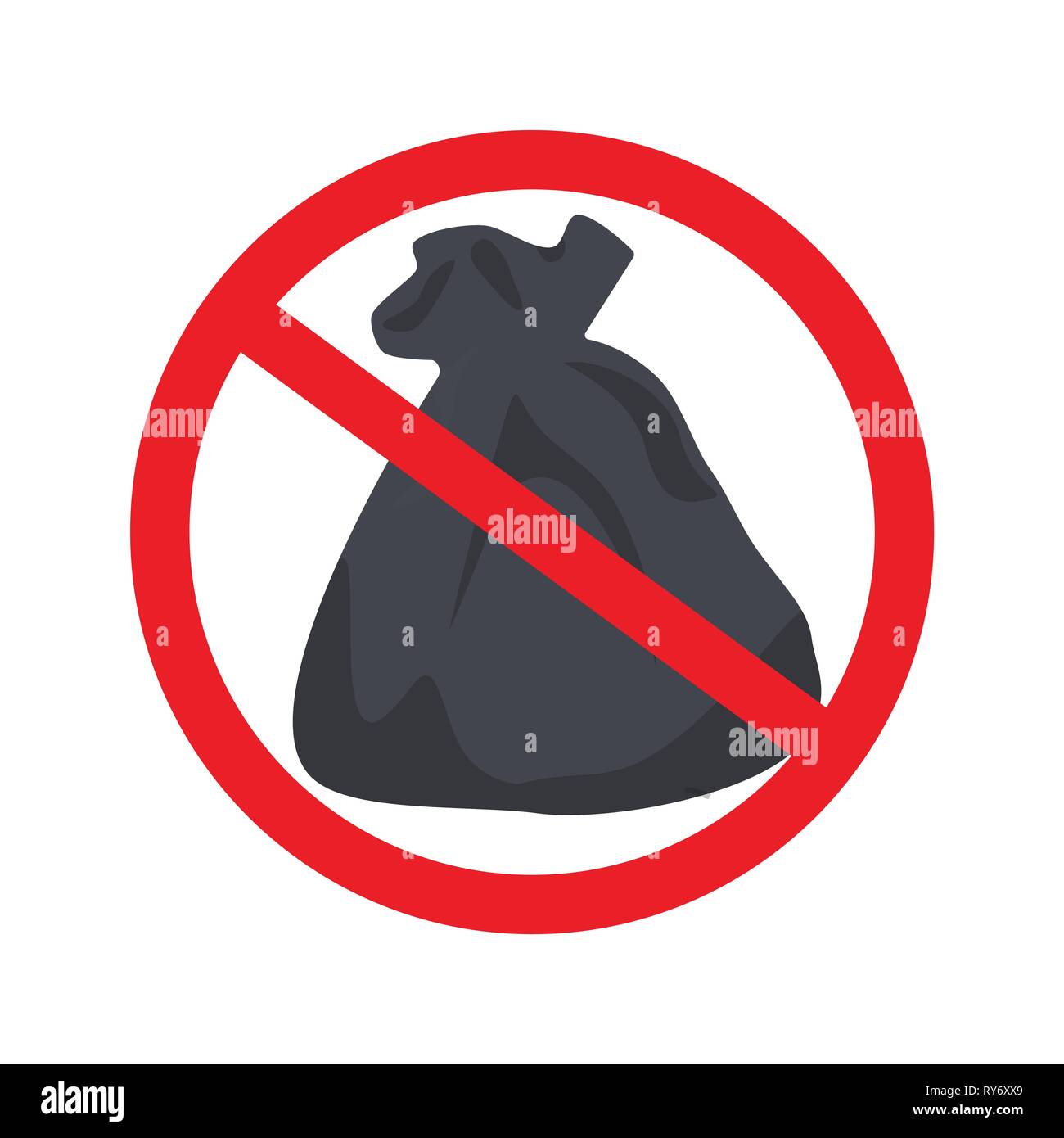 Do not litter. No littering sign isolated on white background Stock ...