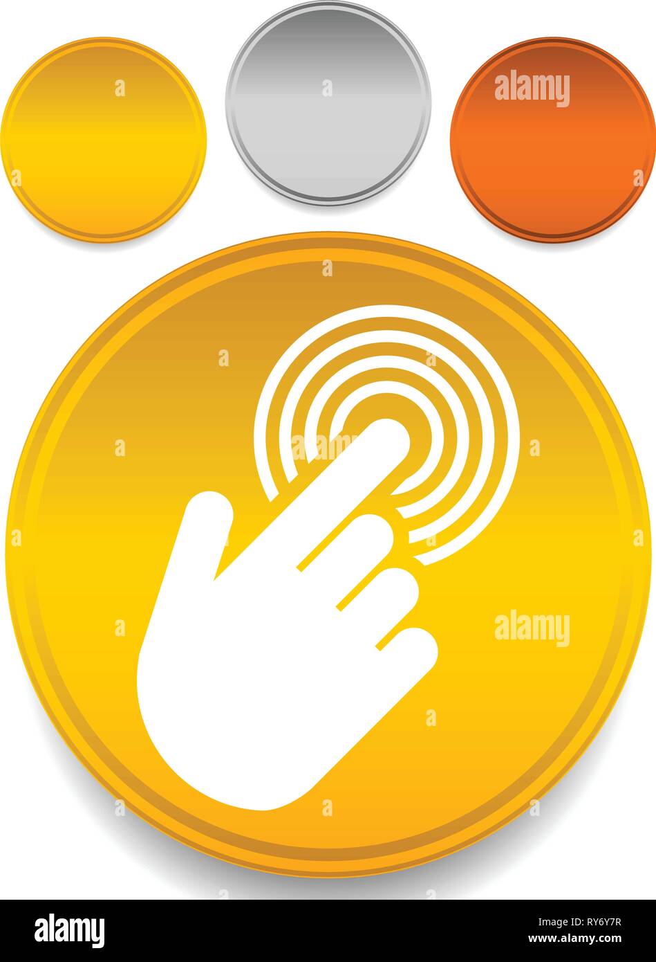 Tapping touchscreen on interface, mobile phone, icon Stock Vector Image ...