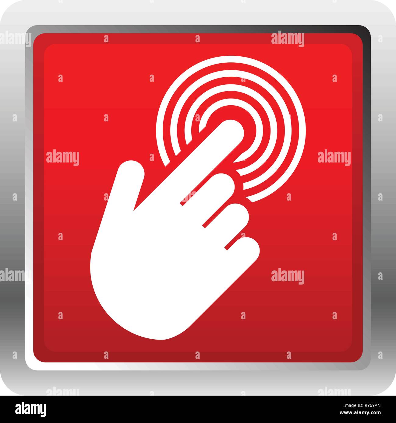Tapping touchscreen on interface, mobile phone, icon Stock Vector Image ...