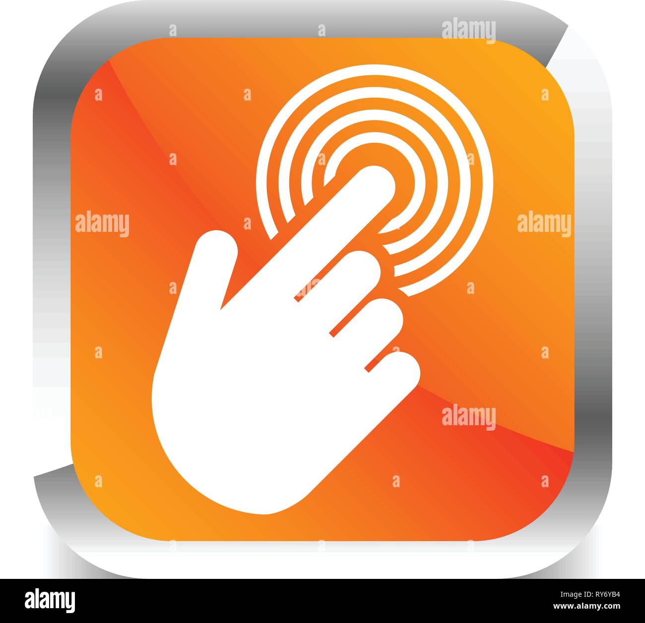 Tapping touchscreen on interface, mobile phone, icon Stock Vector Image ...