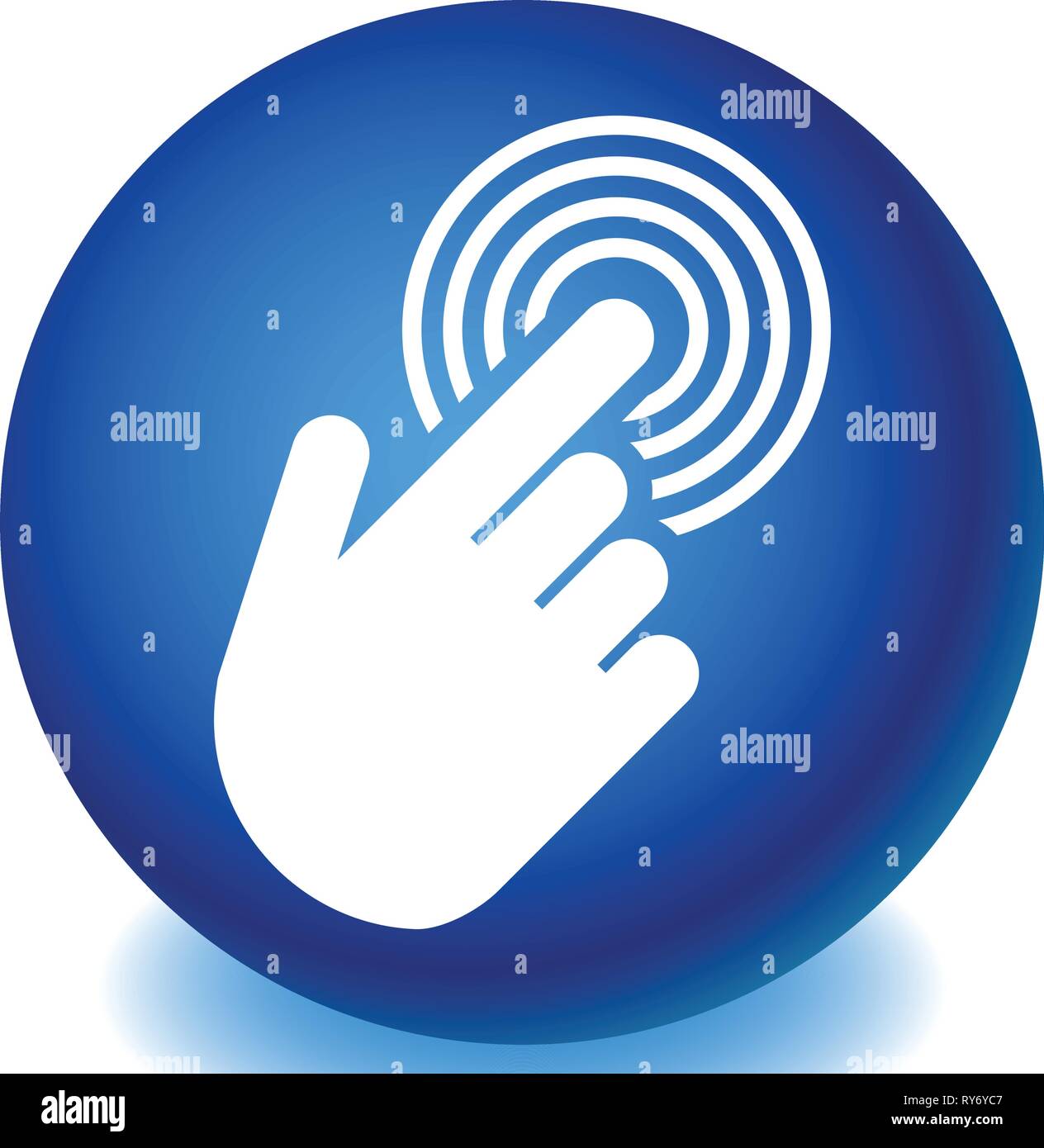 Tapping touchscreen on interface, mobile phone, icon Stock Vector Image ...