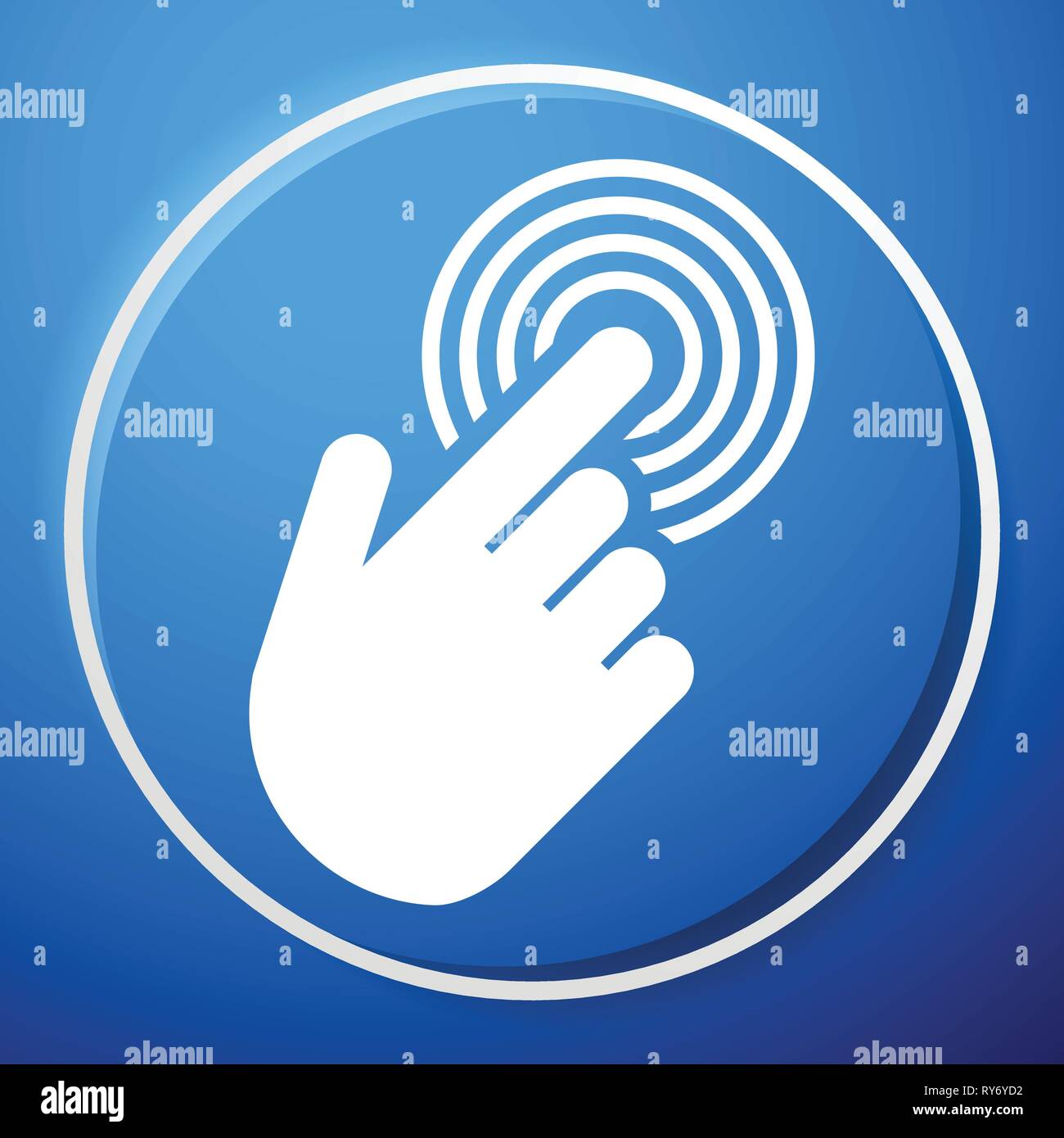 Tapping touchscreen on interface, mobile phone, icon Stock Vector Image ...