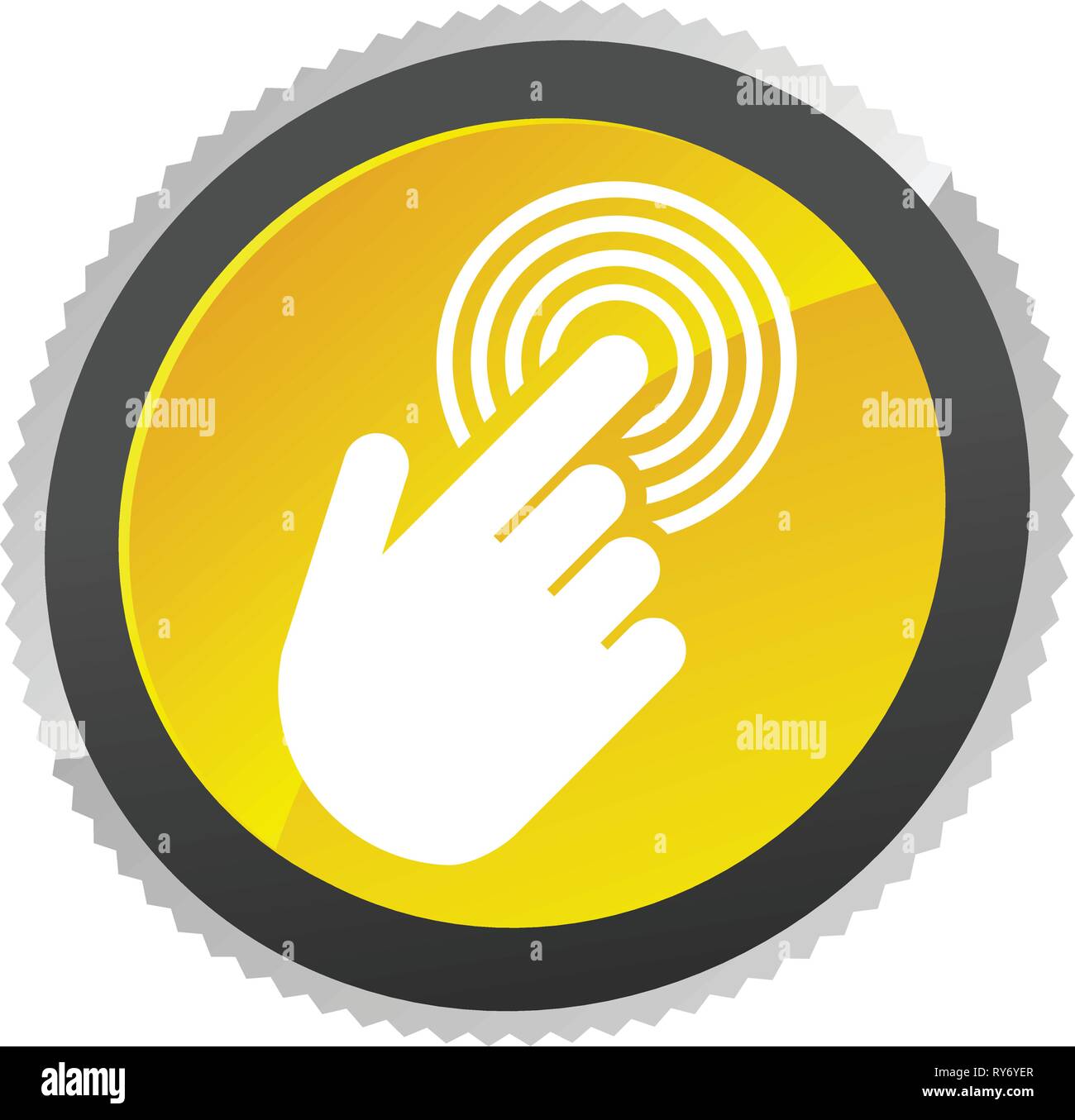 Tapping touchscreen on interface, mobile phone, icon Stock Vector Image ...