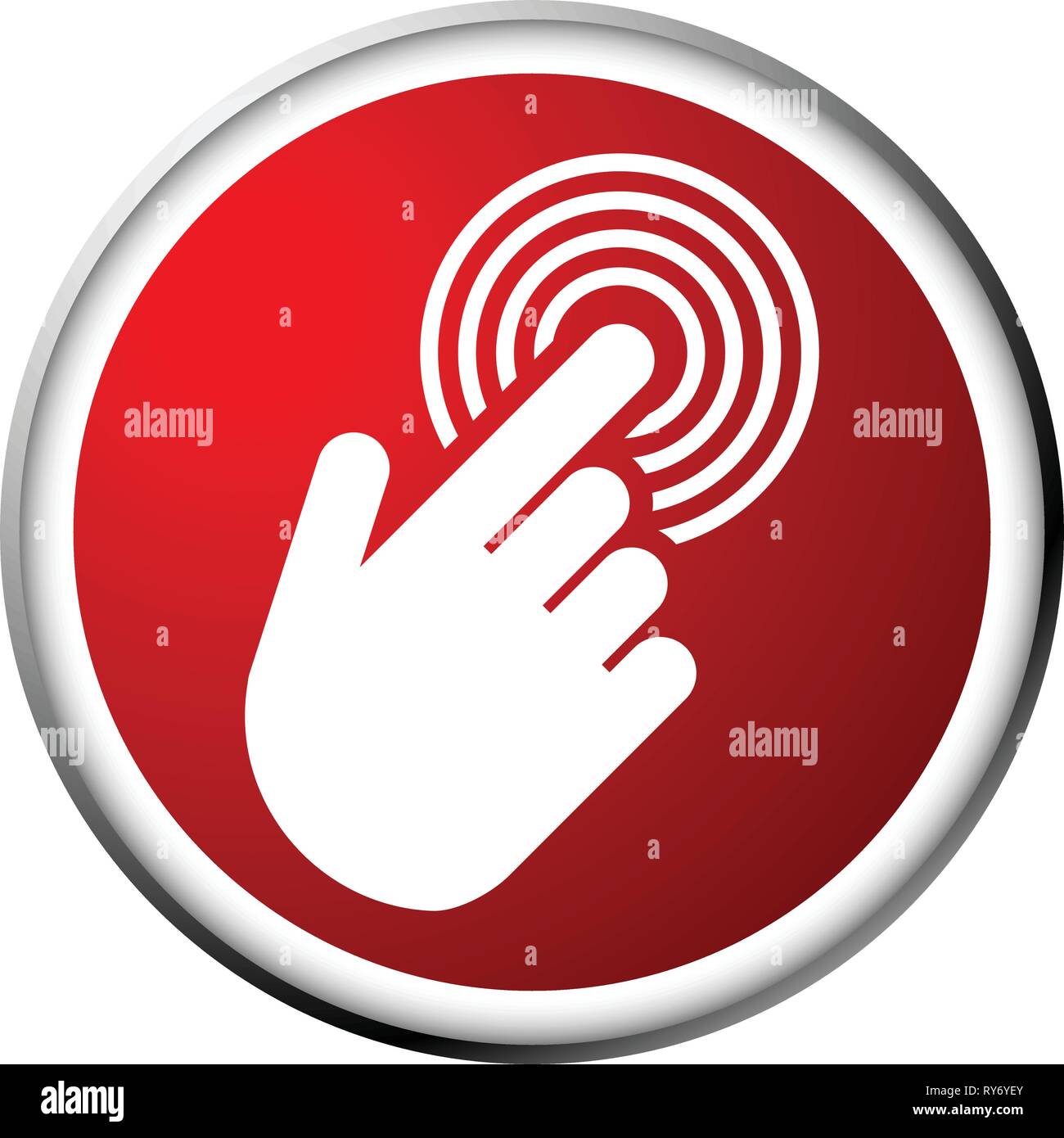 Tapping touchscreen on interface, mobile phone, icon Stock Vector Image ...