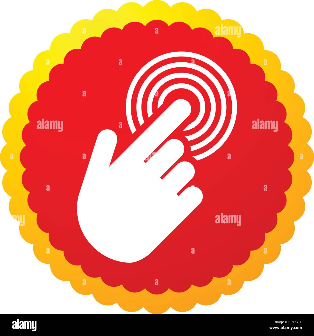 Tapping touchscreen on interface, mobile phone, icon Stock Vector Image ...
