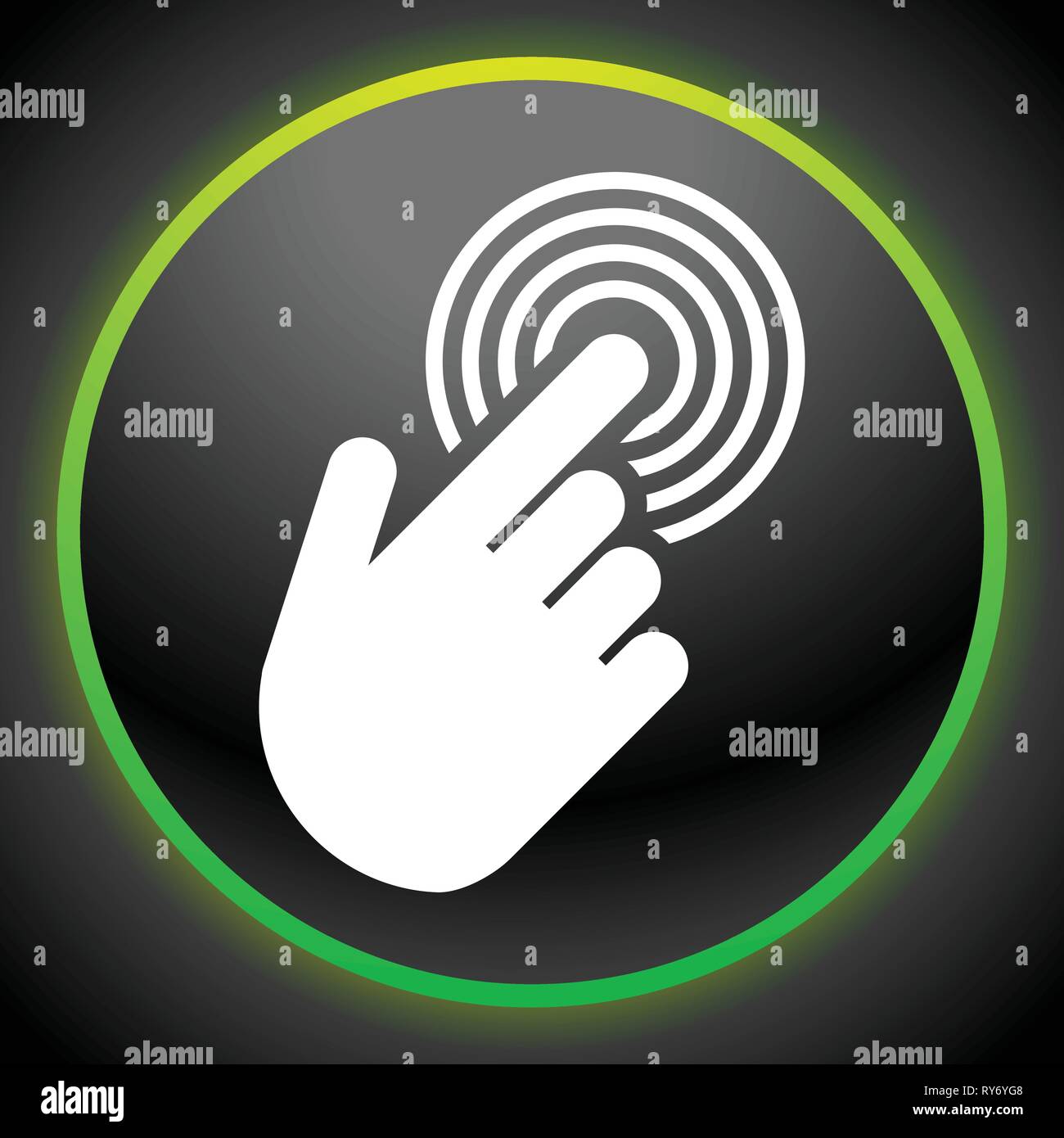 Tapping touchscreen on interface, mobile phone, icon Stock Vector Image ...