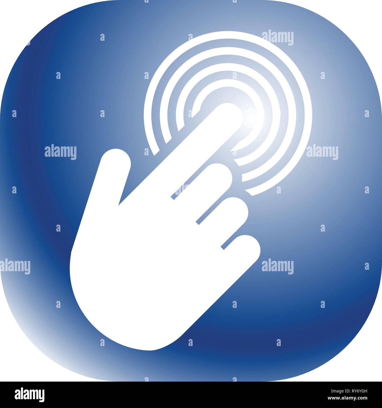 Tapping touchscreen on interface, mobile phone, icon Stock Vector Image ...