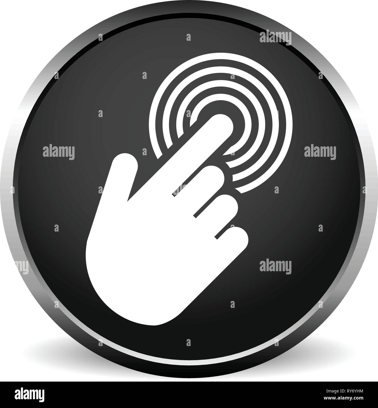 Tapping touchscreen on interface, mobile phone, icon Stock Vector Image ...