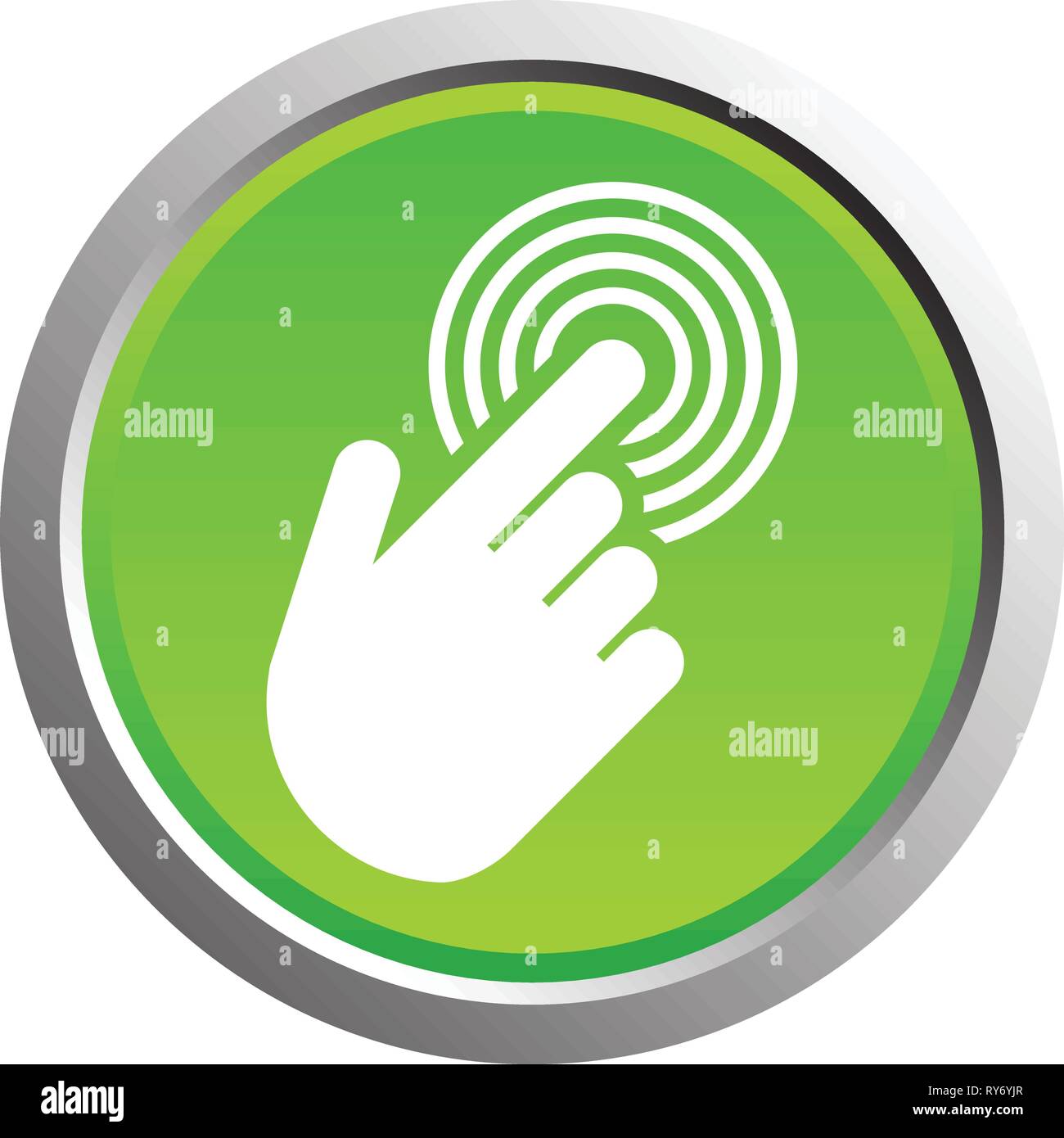 Tapping touchscreen on interface, mobile phone, icon Stock Vector Image ...